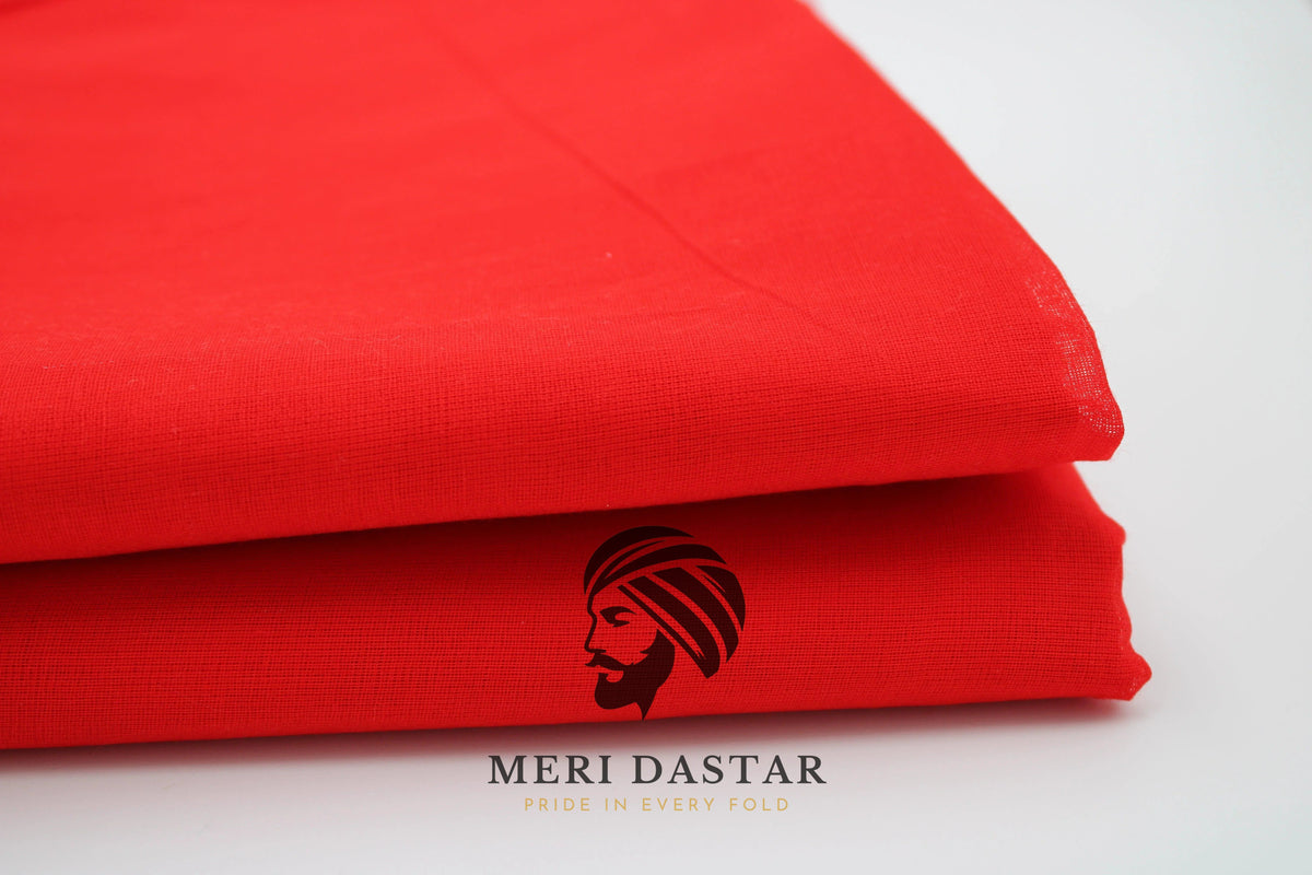 Ferrari Red Turban Premium Full Voile | Meri Dastar